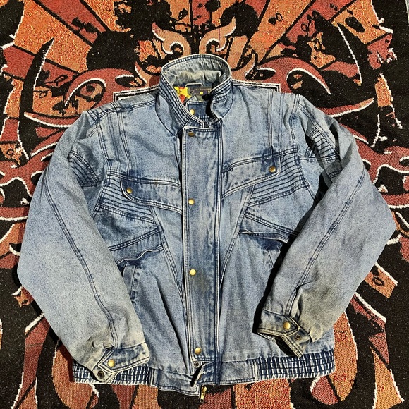 Jackets & Coats | Vintage Denim Aztec Lined Jacket | Poshmark